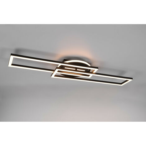 Trio Twister Modern LED Semi Flush Light Black Matt 2700-6000K Remote ...