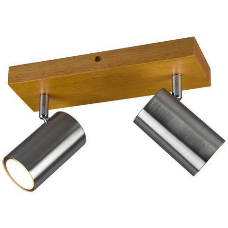 Trio Marley II Modern 2 Light Twin Ceiling Spotlight Nickel Matt