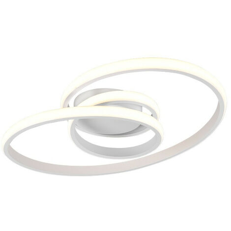 Trio Sansa Modern LED Semi Flush Light White Matt 4000K