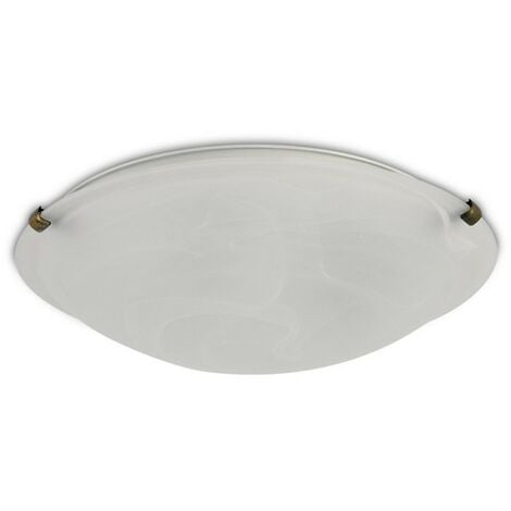 Inspired Deco - Chester - Flush Ceiling 400mm Round, 3 Light E27, Black ...