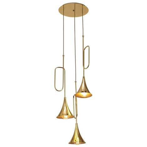 Inspired Mantra - Jazz Oro - Ceiling Cluster Pendant 3 Light E27, Gold