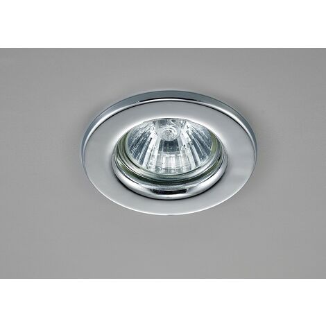 Inspired Deco - Hudson - GU10 Fixed Recessed Downlight Polished Chrome ...