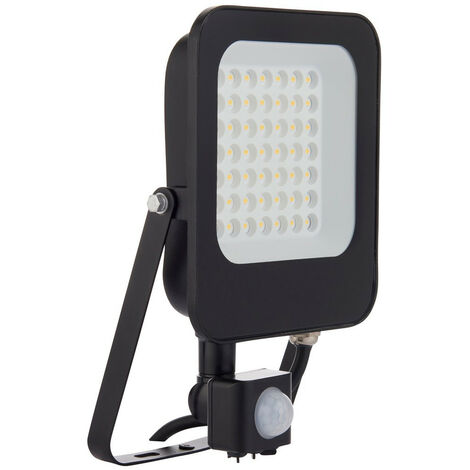 Saxby Guard PIR Override 30W IP65 30W Outdoor Flood Light Matt Black Paint