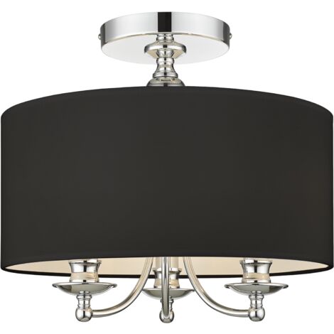 Cosmo Abu Dhabi 3 Light Cylindrical Ceiling Light Silver, E14