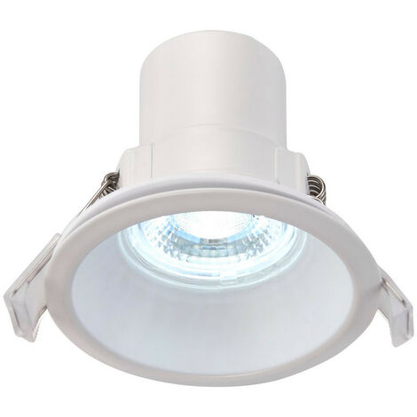 Saxby Shieldeco CCT Recessed Downlight Matt White Paint IP65