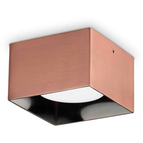 Ideal Lux Spike Square Surface Mounted Downlight Copper