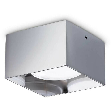 Ideal Lux Spike Square Surface Mounted Downlight Chrome