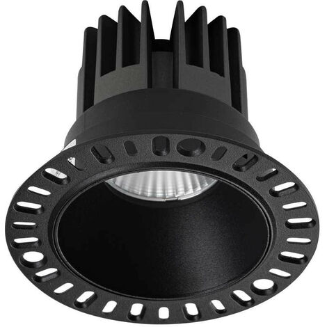 Ideal Lux Game Integrated LED Trimless Round Recessed Downlight Black ...