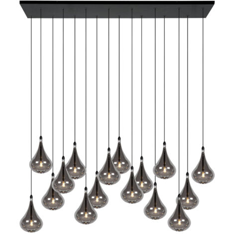 Lucide TEARS - Pendant light - LED Dim. - G4 - 16x1,5W 3000K - Black