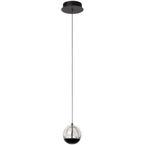 Lucide SENTUBAL - Pendant light - Ø 14 cm - LED - 1x6,3W 2700K - Black