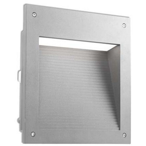 LEDS C4 Micenas LED Square Outdoor LED Recessed Wall Light Grey, Partly ...