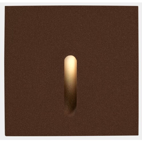 LEDS C4 Bat Square Lineal Outdoor LED Recessed Wall Light Square Brown ...