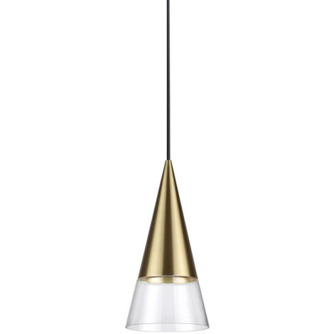 Ideal Lux Cono Dome Pendant Ceiling Light Brass