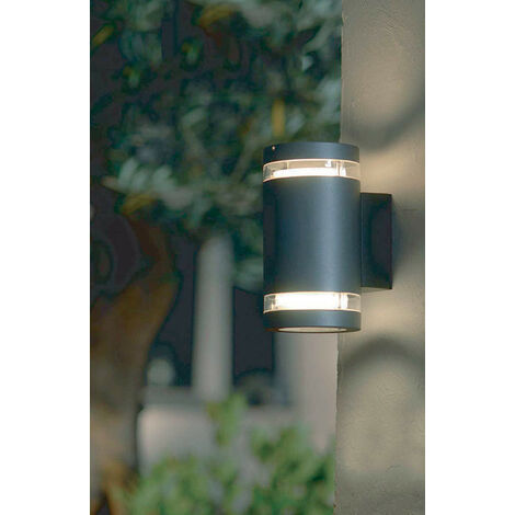 Elstead Magnus - 2 Light Outdoor Up Down Wall Light Graphite IP44