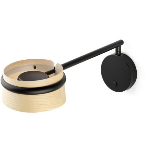 Faro LOOP - Integrated LED Wall Light Black, 2700K