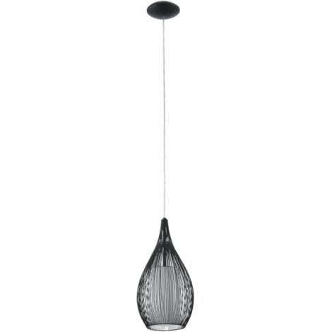Eglo Razoni - 1 Light Dome Ceiling Pendant Black, E27