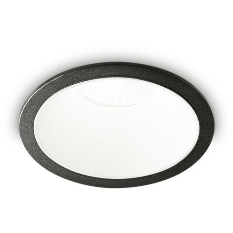 Ideal Lux Game Round Recessed Downlight Black White 3000K