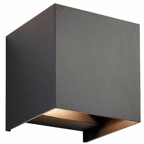 Saxby Glover CCT LED Outdoor Up Down Wall Lamp Matt Black Paint & Clear ...