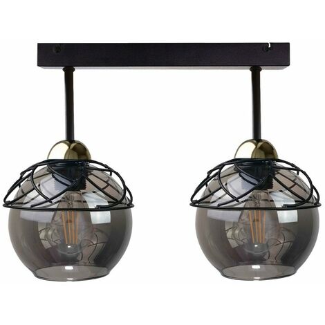 Keter Mera Semi Flush Light Black, 50cm, 2x E27