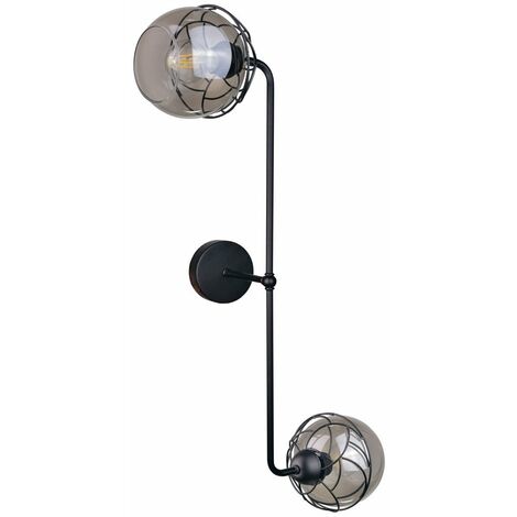 Keter Mera Wall Lamp Black, 23cm, 2x E27