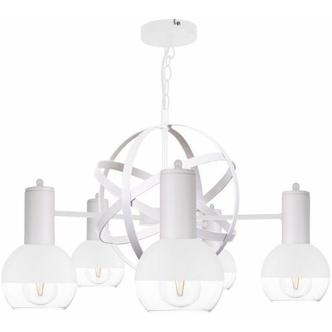 Keter Planet Pendant Ceiling Light White, 60cm, 5x E27