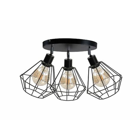 Keter Foskal Ceiling Spotlight Clusters Black, 32cm, 3x E27