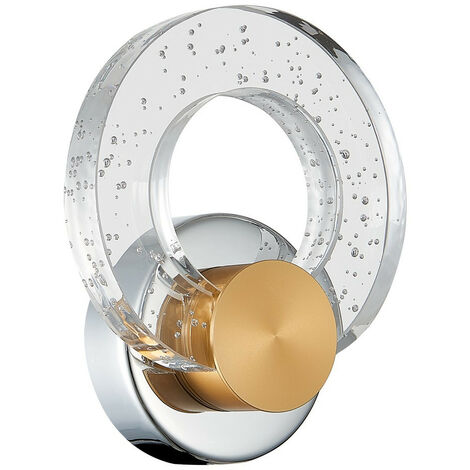 Spring Contemporary Integrated LED Wall Lamp Gold, Glass 3000K