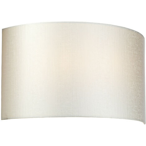Elstead - LightBox Cooper Large Curved Wall Light Brass , Ivory Faux ...