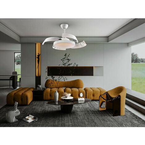 Schuller Enzo 6 Speed Ceiling Fan with Retractable Blades White, 3000 ...