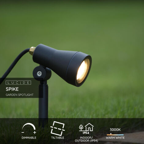 Lucide SPIKE - Spike Garden Spotlight Outdoor - LED Dim. - GU10 - 1x5W ...