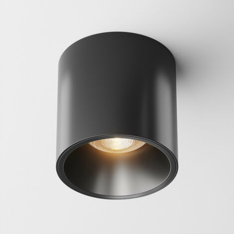 Maytoni Maytoni Alfa LED Dimmable Surface Mounted Downlight Black, 7cm ...
