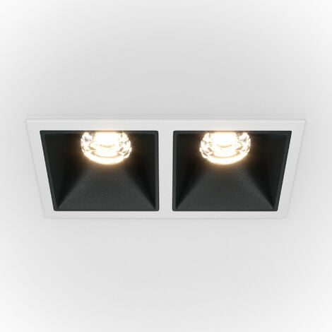 Maytoni Maytoni Alfa LED Twin Recessed Downlight White, Black, 1000lm ...
