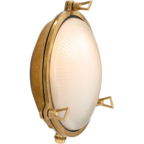 Firstlight Nautic Bulkhead Brass with Frosted Glass IP64