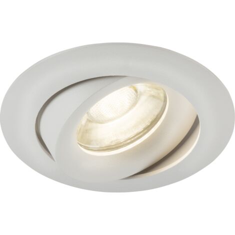 Knightsbridge Odina Single Tilt Round Downlight White - ODA1TRW