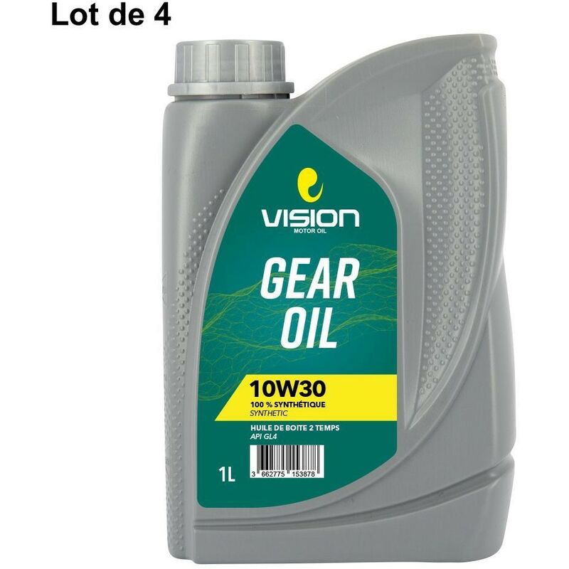 Lot de 4 Huiles de boîte Vision 1 L 10W30 Full synthetique