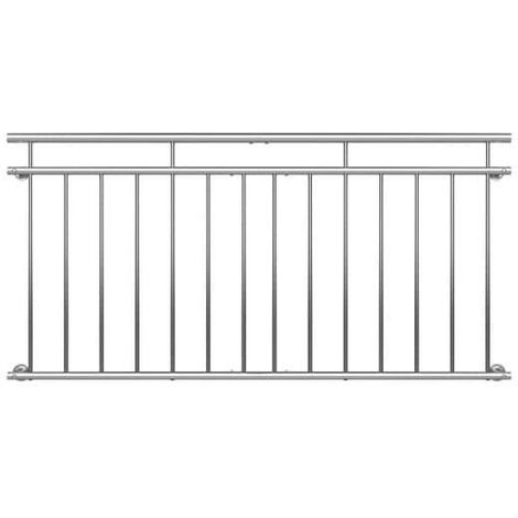 Balustrade de balcon, 184 cm X 90 cm en inox