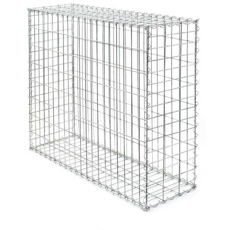 Lot de 10 Gabions En Métal Galvanisé, Robuste, Résistant, 100 x 100 x 30 cm