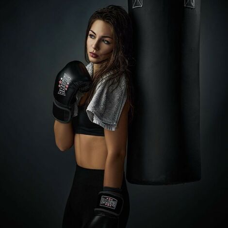 Gants de boxe d'entrainement pour boxeurs aguerris, couleur rouge