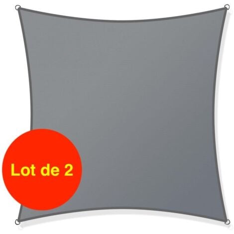 2 Voiles dâ 'Ombrage : 5 X 5 m Protection Contre le Vent, le Soleil et ...