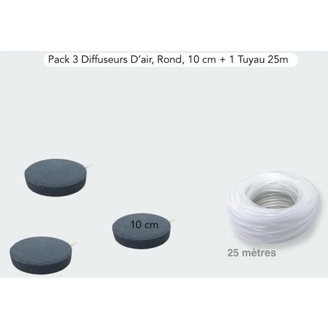 Lot De 3 Diffuseurs D'Air bassin, Rond, 10 cm, + 1 Tuyau De 25m, Bassin ...