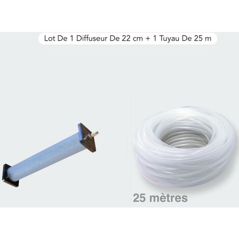 Lot De 1 Diffuseur D'Air, 22 cm De Longueur + 1 Tuyau 25 m