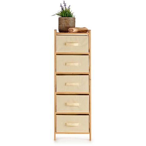 San Ignacio Mueble ancho 5 cajones color crema colección KIPIT
