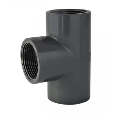 T de presión de PVC roscada hembra de 90° 40x49 (1"1/2)