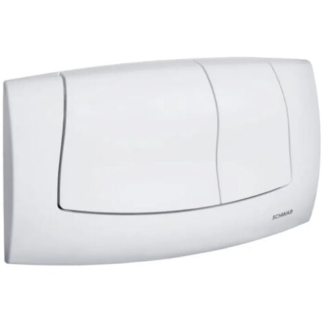 Panel de control de dos pulsadores para WC empotrado Onda, blanco