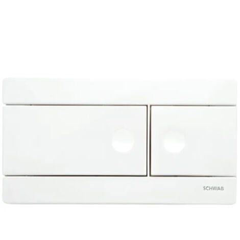 Panel de control mural para WC empotrado LINE, blanco dos toques