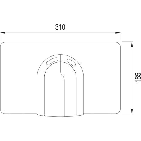Panel de control frontal WISA 2100, blanco, ABS, doble mando