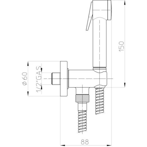 Set de ducha higiénica de inodoro de pared con tope