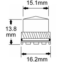 Aireador integrado 6L / minuto, macho 16,5 x 100 ECOPERL