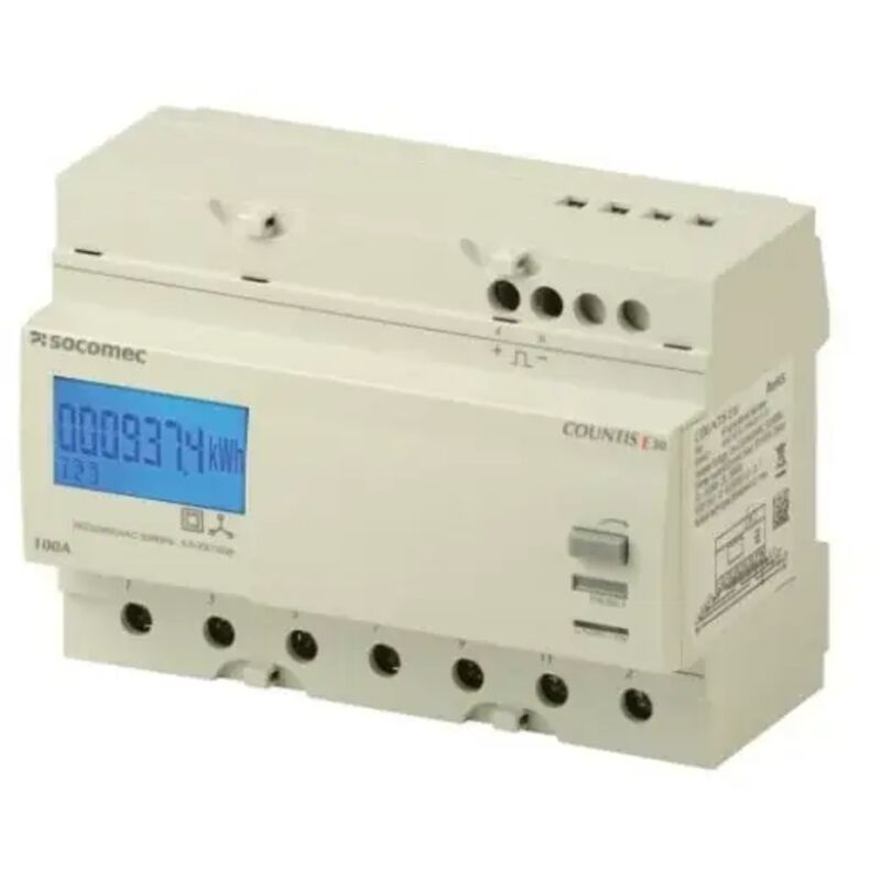 Socomec 48503005 Compteur d’énergie 3P, direct 100A avec sortie d ...