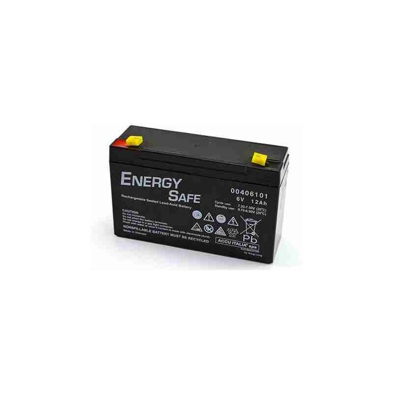 Batteria Al Pb Agm Vrla Serie Energy Safe 6v 12ah C20 F1 